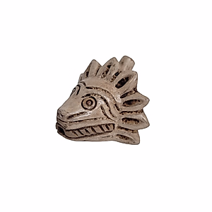 Quetzalcoatl Death Whistle Made Of Clay, Replica Of Items Found In Aztec Temple. (Natural)