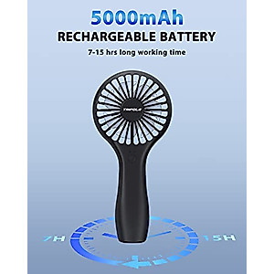 TriPole Mini Handheld Fan Bundle 2600mAh and 5000mAh Battery Operated USB Personal Fan Speed Adjustable Portable Fan