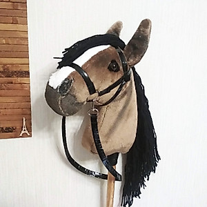 Hobby horse for kids A4 Chestnut hobby horse on stick