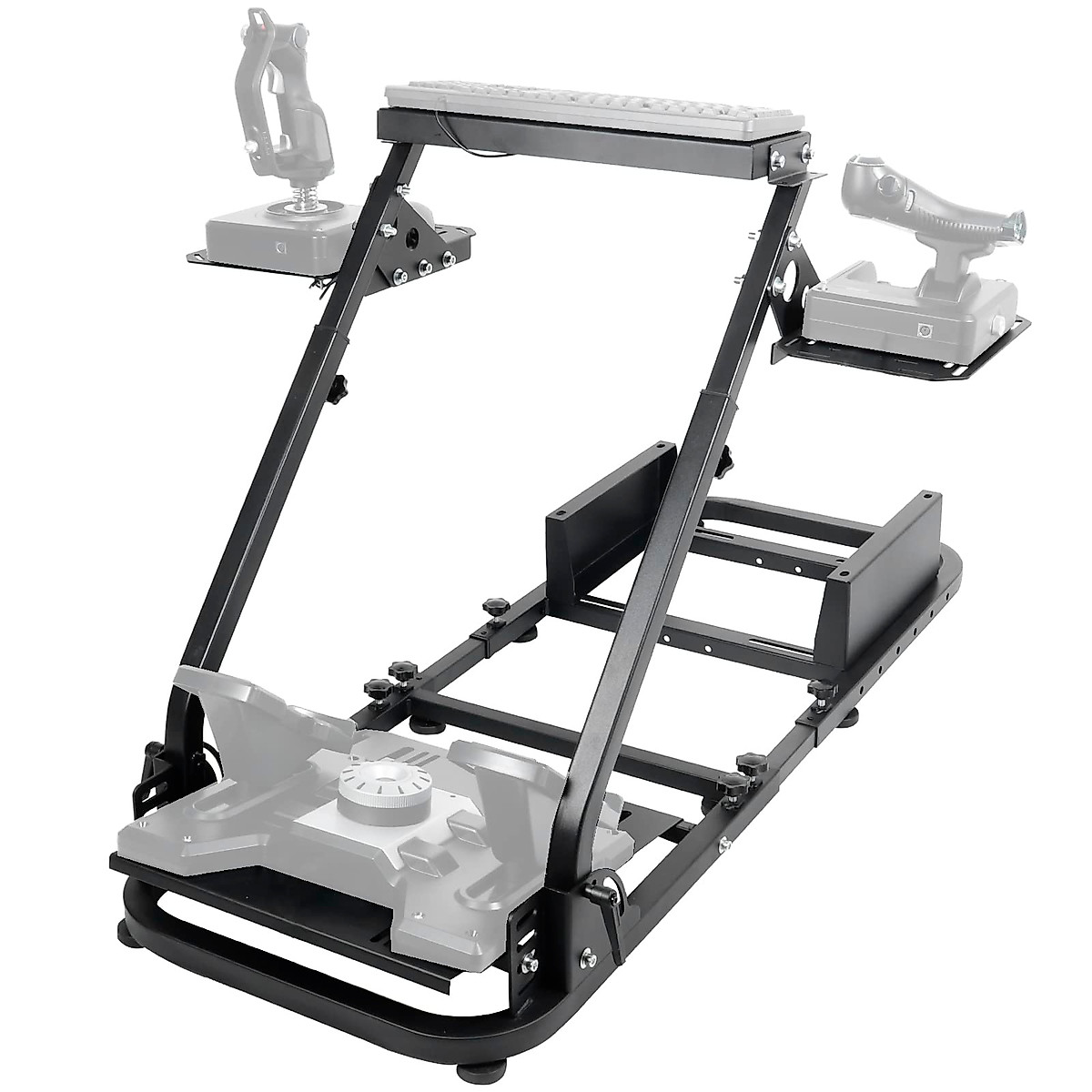 Dardoo G920 Flight Racing Simulator Cockpit Adjustable Compatible With HOTAS Warthog, G Saitek, Logitech G923, Thrustmaster T80 T150, Game Mount Without Wheel, Shifter,Seat and Pedal