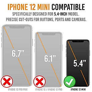 Alpatronix Battery Case for iPhone 12 Mini (5.4 inch), Slim Portable Protective Extended Charger Cover with Wireless Charging, Lightning Input, CarPlay - BX12mini - Matte Black