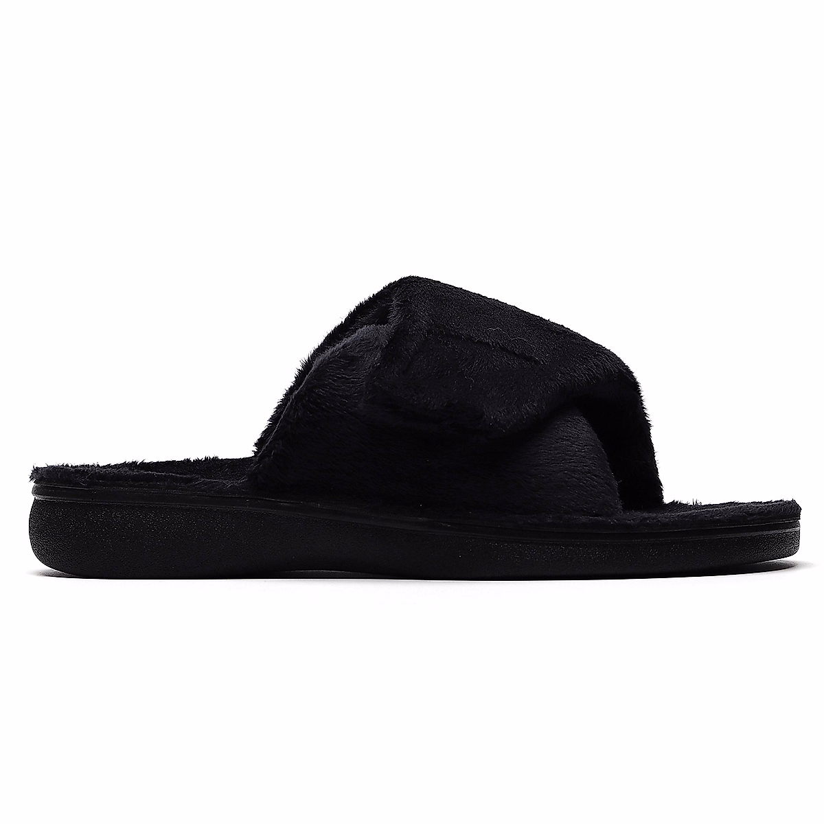 SOLLBEAM Women's Plantar Fasciitis Fuzzy House Orthopedic Adjustable Slippers With Arch Support Orthotic Heel Cup Sandals For Ladies