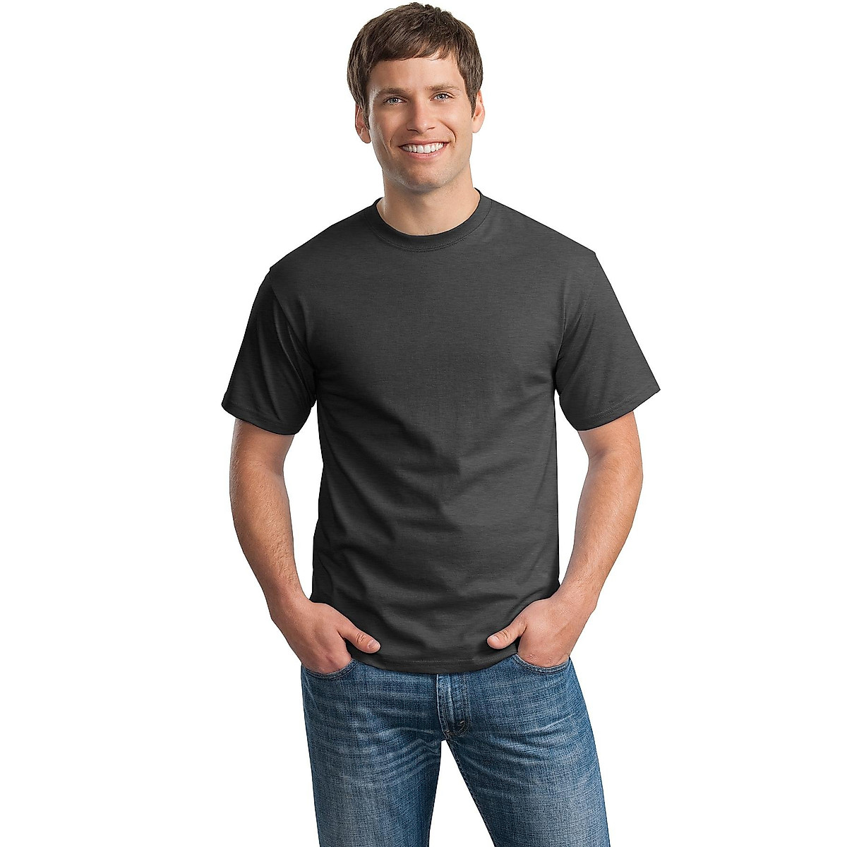 Hanes Tagless® Men`s T-Shirt Charcoal Heather