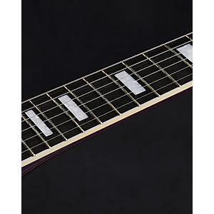 WestCreek Revenge Solid Body Electric Guitar, Heavy Metal Guitar, Right Handed, Alnico Humbucker Pickups, Rounded End Jumbo Frets, Bone nut, Rosewood Fretboard, Mahogany Body Purple