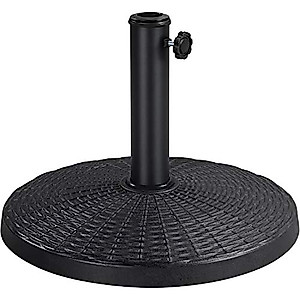 Topeakmart Umbrella Base 22 lbs Heavy Duty Outdoor Patio Umbrella Stand for Deck, Garden - Black
