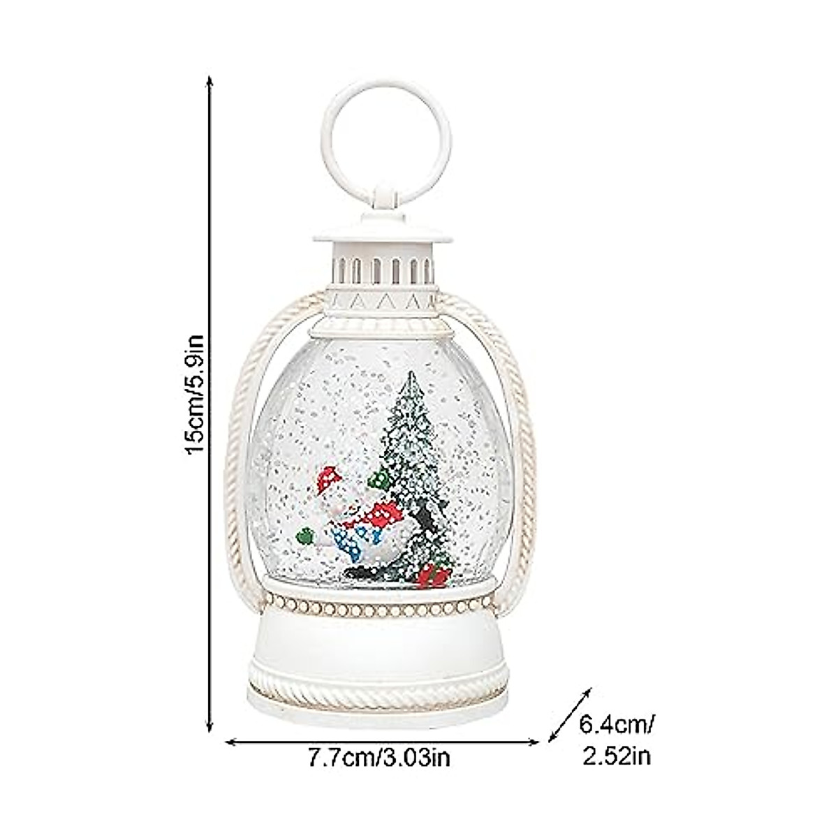 Snow Scene Lamp - Christmas Lanterns Snow Globes,Built-in Light-up Design Christmas Lanterns, Snowman Christmas Decorations for Children Gifts Buogint