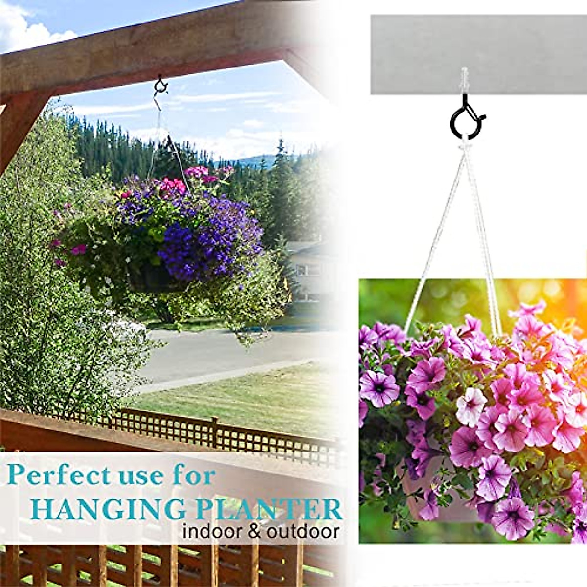 22 PCS Screw in Hooks Outdoor String Lights Safety Screw Hook Ceiling Hooks with Safety Buckle Wall Hangers & Led Lights Hangers for Party and Festival Decorations ging