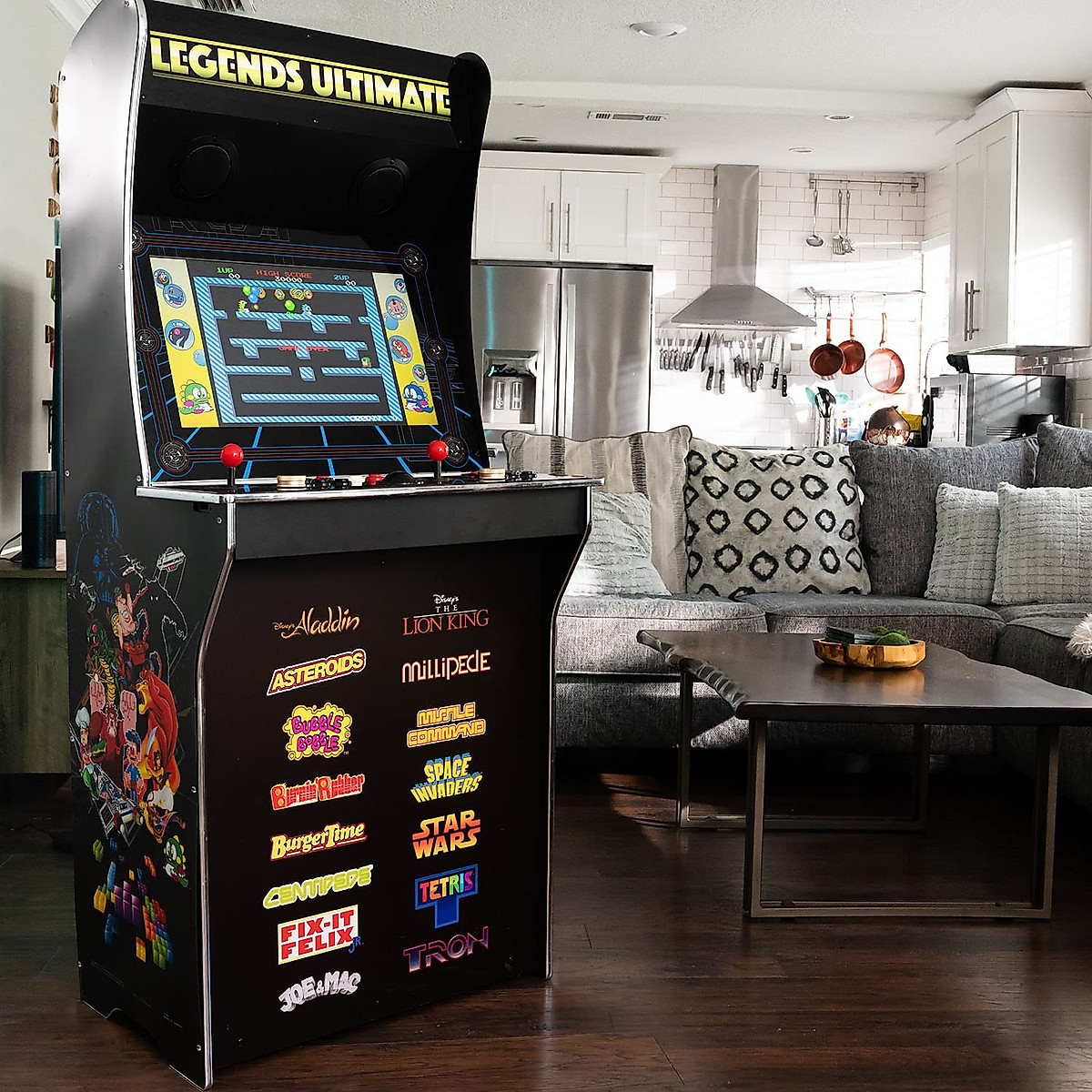 Legends Ultimate Arcade, Full Size Game Machine, Home, Classic Retro Video Games, Over 300 Licensed Arcade and Console Games, Action Fighting Puzzle Sports & More, WiFi, HDMI, Bluetooth