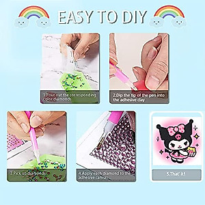 Educatgame 5D DIY Diamond Art Kits/with Photo Frame,Cute Diamond Art Making for Girls Boys Adult Beginners Gift (K-1)