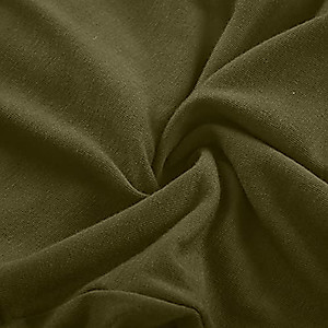 KSODFNXH Girls Pants Relaxed Fit Wide Leg Trendy Sweatpants Teen Girls Parachute Baggy Plus Size Pants with Pockets Womens Sweat Pants Orange Pants A#Army Green,Small