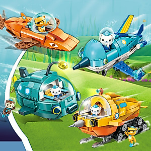 LITTLE FROGGY Building Block Toys The Octonauts GUP-A Vehicle & Figure Creative Playset Compatible with Lego Bricks Ideal Gift for Boys Girls Aged 6+ 323PCS (3703)