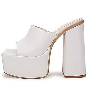 VETASTE Women's Platform Chunky Block Heels Sexy Open Toe High Heel Sandals