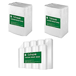 O2frepak Food Vacuum Sealer Bags Rolls with BPA Free,Heavy Duty Vacuum Sealer Storage Bags Rolls for Food,Cut to Size Roll,Great for Sous Vide