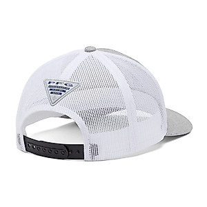 Columbia Unisex-Adult PFG Mesh Snap Back Hooks Ball Cap, Breathable, Adjustable, Cool Grey Heather/Black