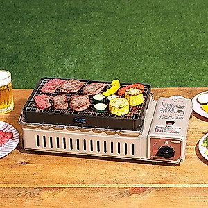 Iwatani Aburiya Portable Gas Grill Stove CB-RBT-J BBQ yakitori yakiniku Beige CBRBTJ