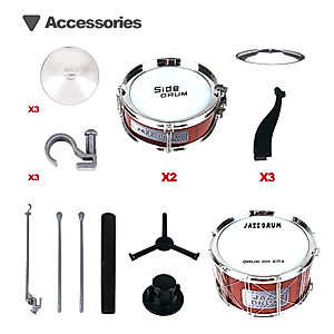 JAFATOY Small Plastic Drum Set Toy for Kids Age 3 - 6 Years Old Toy Musical Instruments Playing Rhythm Beat Toy Great Gift for Boys Girls