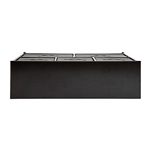 Flash Furniture 5 Drawer Storage Chest - Black Cast Iron Frame and Wood Top - 5 Easy Pull Dark Gray Fabric Drawers