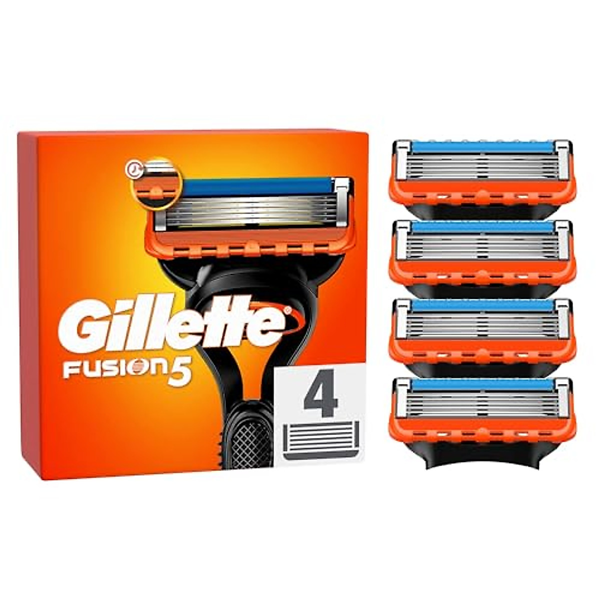 Gillette Fusion5 Razor Blades for Men with 5 Anti-Friction Blades for A Shave You Barely Feel
