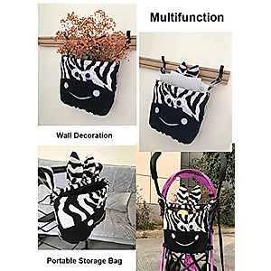 Hiflyer Bedside Caddy Bedside Organizer, Bed Caddy Hanging Diaper Caddy Organizer, Walker Bag Bed Pockets Bedside Storage Girls Bedroom Decor, Loft Bed Accessories Bunk Bed Accessories (Black)