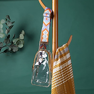 Clear Sling Bag Stadium Approved Crossbody Chest Bags for Women Fanny Pack Small Clear Daypack Shoulder Backpacks