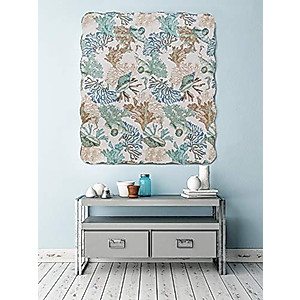 Barefoot Bungalow GL-1810ATHR Atlantis Throw Blanket, 50x60-inch, Jade