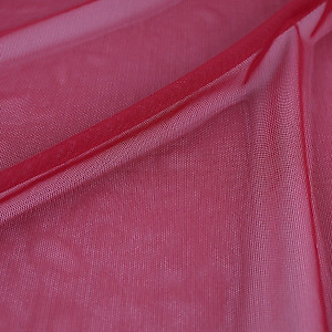 Superfine 4-Way Stretch Net Fabric Nylon Spandex Power Mesh, Pre-Cut 5 Yards Long 60" Wide, Lightweight Sheer (Wine Red)