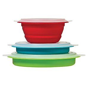 Progressive International Progressive International CB-20 Collapsible Storage Bowls, White