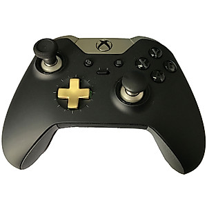 E-MODS GAMING 12 in 1 - Metal Mod 6 Swap Thumbsticks Joysticks, 4 Paddles & 2 Dpads with Open Tool for Xbox One Elite Controller (Gold)