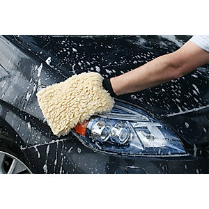 Carrand 40306 Wool Wash Mitt , Yellow