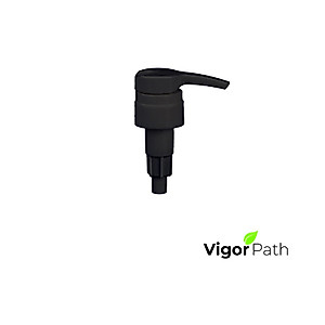 Universal Shampoo/Conditioner Dispenser Pump for Bottles, Leak Proof, Pump Top (Black - Pack of 4)