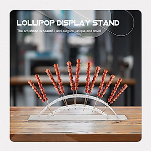 Hemoton 1pc Lollipop Stand Lollipops Stand Lollipop Display Stand Clear Display Stand Simple Lollipop Holder Cake Pop Stand Lollipop Candy Table Holder Cupcake Acrylic Material Pan Round