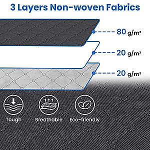 Fab totes 2 Pack Clothes Storage, Foldable Blanket Storage Bags, Storage Containers for Organizing Bedroom, Closet, Clothing, Comforter, Organization and Storage with Lids and Handle, Black