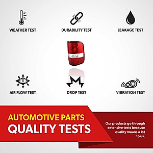 UPPARTS Tail Light Assembly Replacement For 2004 2005 2006 2007 2008 Ford F150 Passenger Side - DOT, ISO Compliant - Includes Lens and Housing - Direct Fitment - Rear Brake Light Replacement