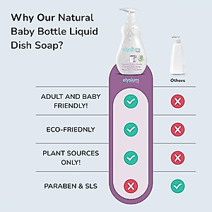 Premium Baby Dish Soap And Baby Bottle Cleaner Baby Bottle Soap Non - Toxic Ingredients Ecological Liquid Formula for Effective & Easy Cleaning Baby Travel Essentials 13.5 Fl Oz Pack Of 2