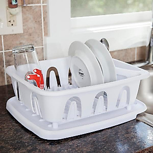 Sterilite 06368004 White Small Ultra Sink Set, (2 Piece)