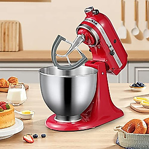 Flex Edge Beater For KitchenAid 4.5-5 Quart Tilt-Head Stand Mixer,Stainless Steel Kitchenaid Paddle Attachment with Silicone Edge Scraper,Kitchen Aid Mixer Accessory Replacement Parts