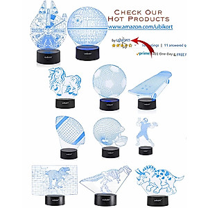 UbiKORT Star Wars Lamp Millennium Falcon 3D Lamp Star Wars Gifts for Men or Kids Birthday Star Wars Decor Room Fans [Upgrade Version]