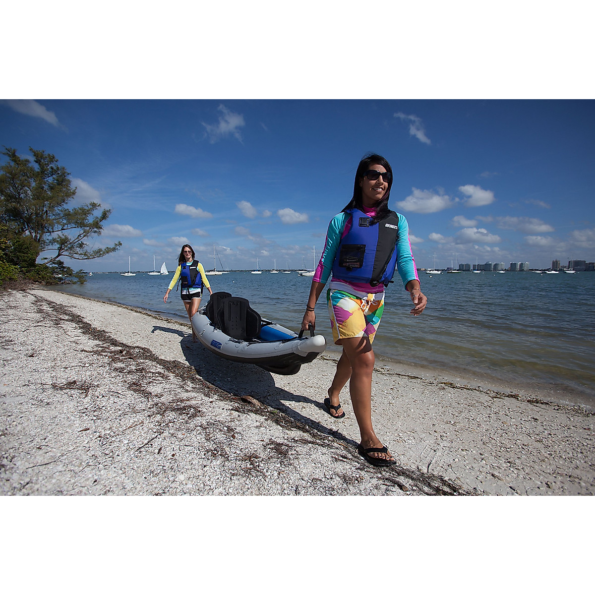 Sea Eagle 385FT Fasttrack Inflatable 12'6" 1-3 Person Touring Kayak with Rigid External keel-Smoother Paddling Experience-Light Weight (385FT Fasttrack Pro Kayak)