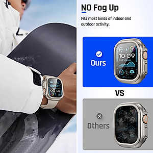 Goton Waterproof Screen Protector Case Compatible for Apple Watch Ultra 2/1 49mm, Hard Bumper with Tempered Glass for iWatch Cover 49 mm