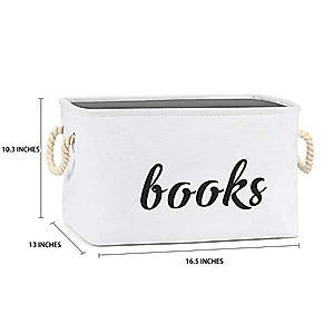 GIRVEM Books Storage Basket, Organizer Box for Baby, Kids or Pets - Storage Bins