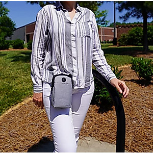 AGOZ Crossbody Bags for Women, Cell Phone Purse Wallet, Sling Bag for Women with Shoulder Strap for Apple iPhone (Gray)