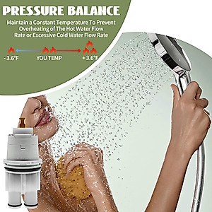 RP46074 R10000 Shower Valve Cartridge Compatible With Delta R22000 R1100 1300 1400 13/14 Series Single Handle Bath Tub and Shower Faucet Parts For Select Monitor Valves
