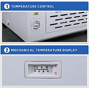 Generic 16 Cu.Ft Commercial Chest Freezer with LED Light,Temp Rang -8°F and 0°F,Glass Top Display Chest Freezer with 6 Removable Wire Baskets,Sliding Lids, Lock,Caster Wheels, FDF16CF-ST