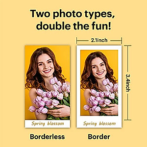 KODAK Mini Shot 2 Retro 4PASS 2-in-1 Instant Digital Camera and Photo Printer (2.1x3.4) + 68 Sheets Gift Bundle, Yellow