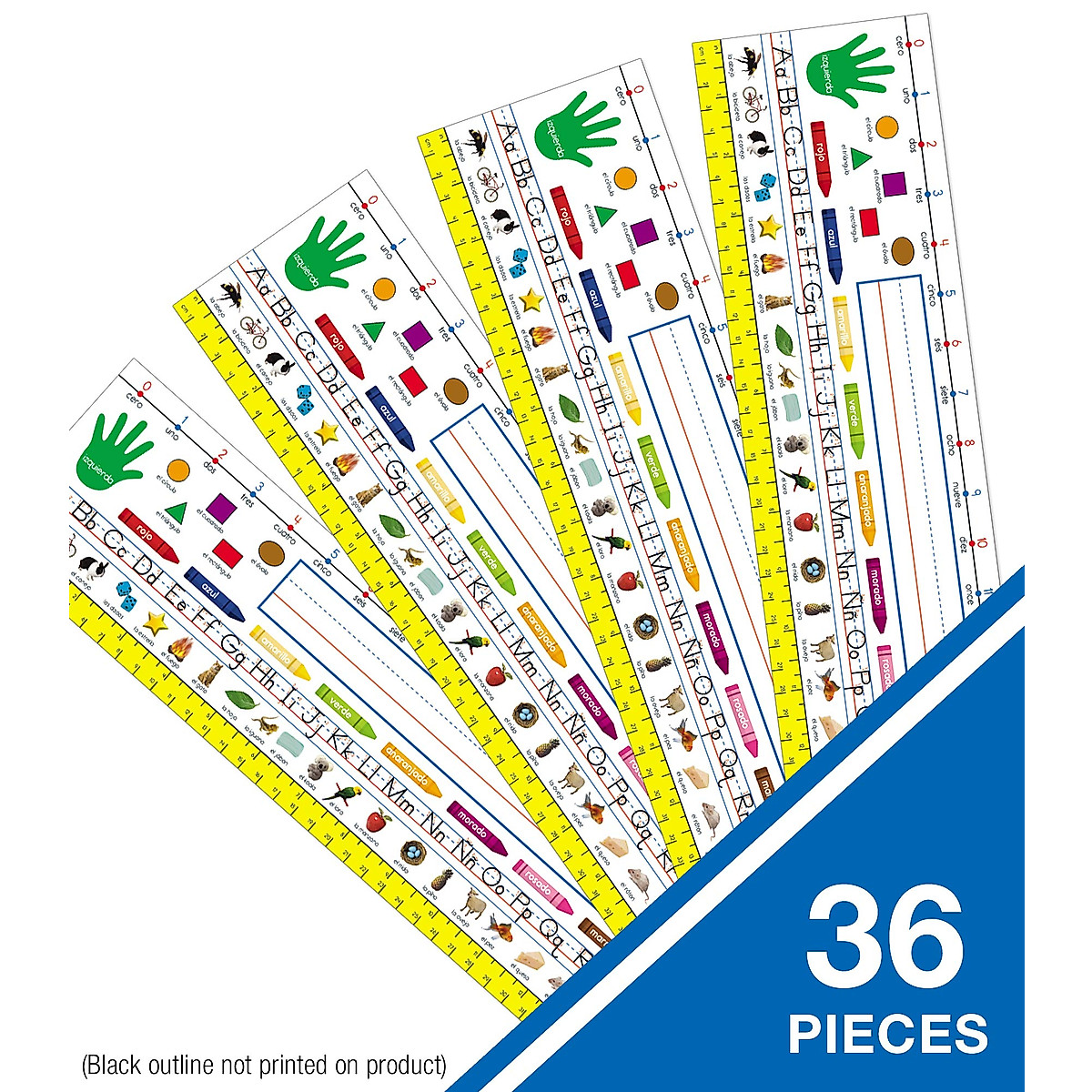 Spanish Name Plates for Classroom - Carson Dellosa 36 Pcs