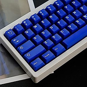 Double Shot Blue Keycaps Cherry Profile Translucent Keycaps Set 121 Keys Fit for Mechanical Keyboard 60% 65% 95% Cherry Mx Switches
