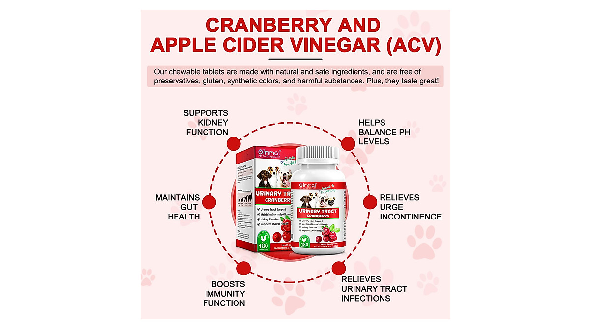 Cranberry for Dogs - Urinary Support Tablets