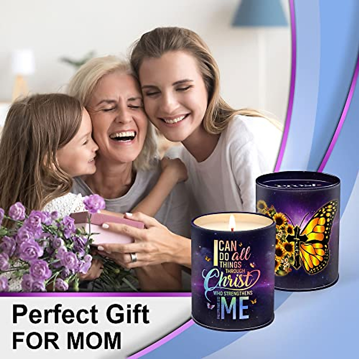 Christmas Gifts for Women - Christian Gifts for Women - Gifts for Women Birthday Unique - Inspirational Gifts for Women - Religious Gifts for Women - Birthday Gifts for Women Lavender Candle 10 Oz