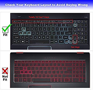 Keyboard Cover for Acer Nitro 5 & Predator Helios 300 Gaming, 2023 Nitro 16/Nitro 17, Nitro 5 AN515-58/57/56/54/55/45/43/44 AN517-54/53/51/52, Predator Helios PH315-55/54/53/52 PH317-53/54, Nitro 7