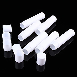 100PCS 5ml Clear Sturdy Black White Empty Round Plastic Lip Balm Tubes Containers for DIY Refillable Lip Gloss Tube Lipstick Containers